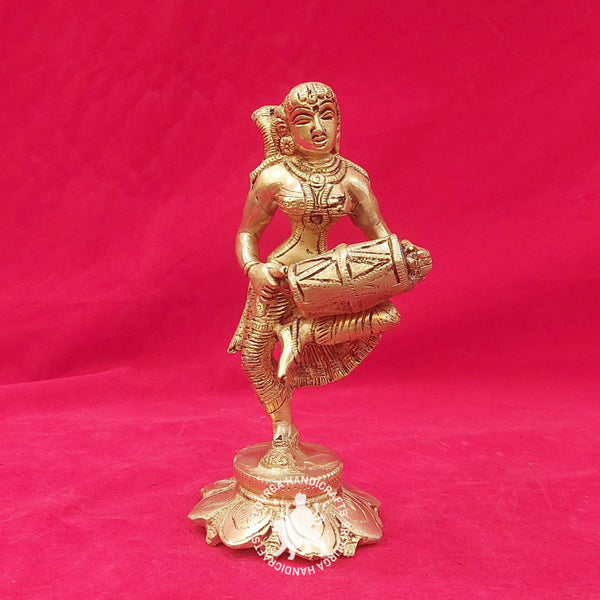 8 inch Brass Musical Lady Set Idol